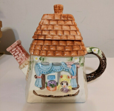Ceramic Cottage Ware Tea Pot Porcelain House Heritage Mint Grannycore ...