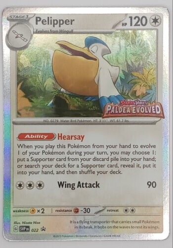 Pelipper SVPEN 022 Black Star Promo Paldea Evolved Pokemon TCG Scarlet ...