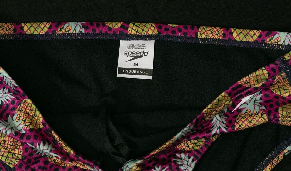 Speedo Men Dark Pink Pineapple Endurance Swim Brief Swimwear - Size 34 ...