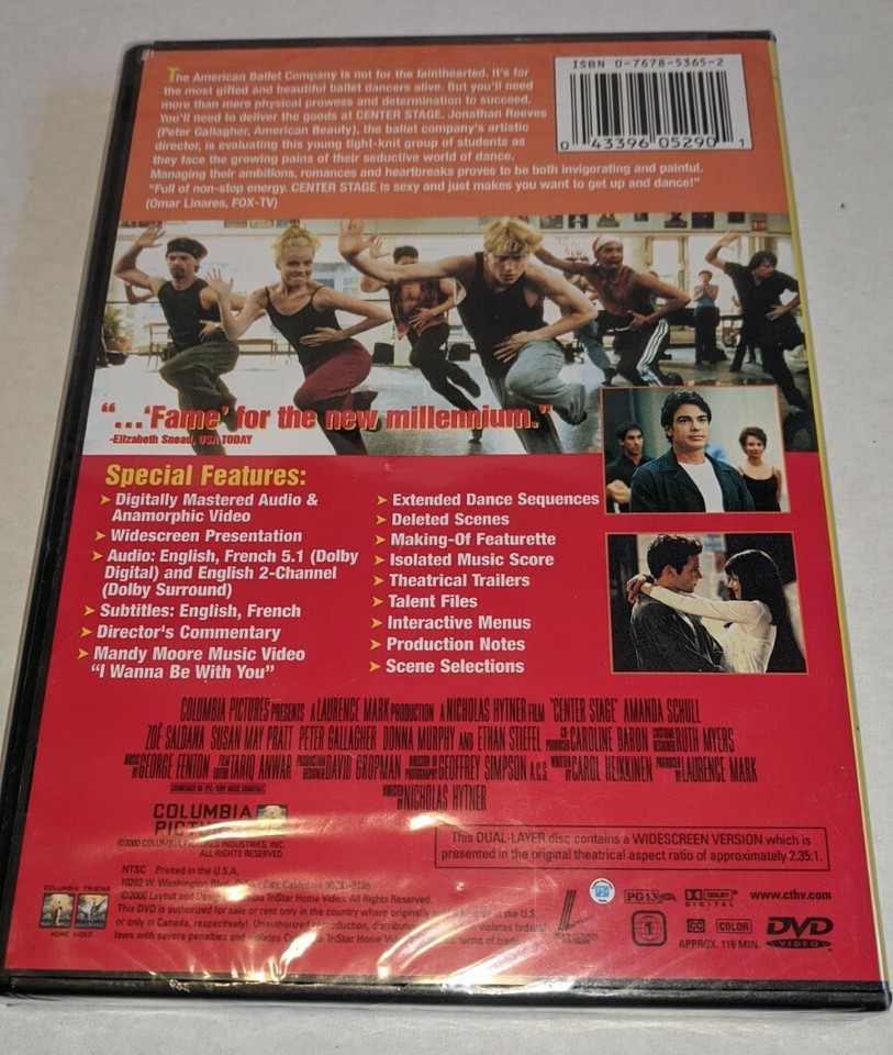 CENTER STAGE DVD (SPECIAL EDITION) MOVIE Factory Sealed 43396052901| eBay