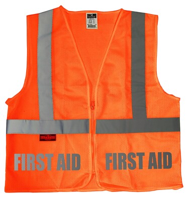 First Aid Volunteer safety vest with REFLECTIVE design, High Visibility ...