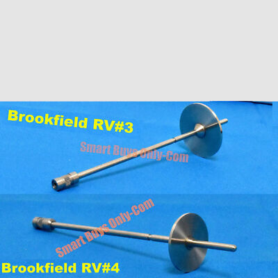 2x Brookfield RV/HA/HB Viscometer Spindle 1x #3, 1x #4 Exellent ...