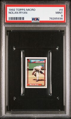 1992 Topps Micro #4 Nolan Ryan HOF PSA 9 MINT | eBay