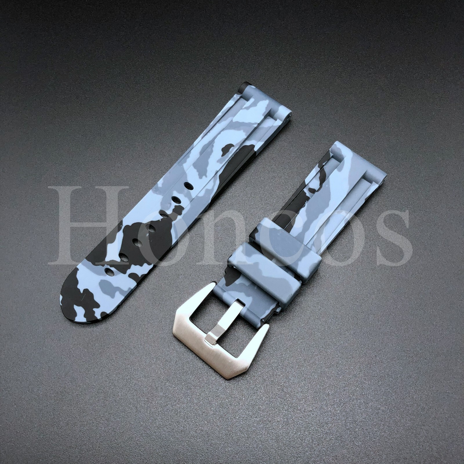 22 MM Camo Rubber Watch Band Strap Fits Blancpain X Swatch Antarctic ...