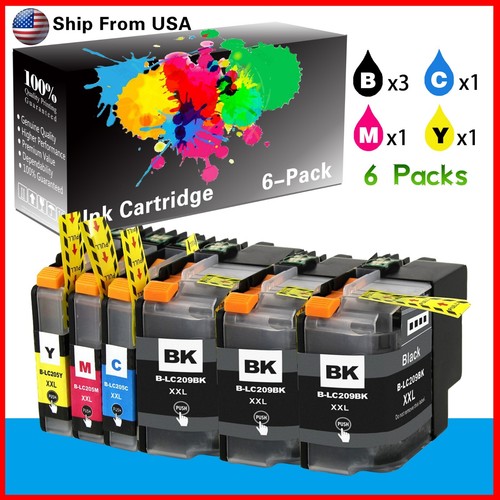 6PK LC 205 LC 209 Ink Cartridge for MFC-J4620DW Printer | eBay