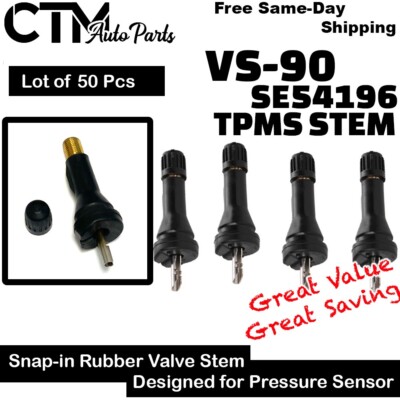 50x TPMS Tire Pressure Monitoring System Snap In Sensor Valve Stem ...
