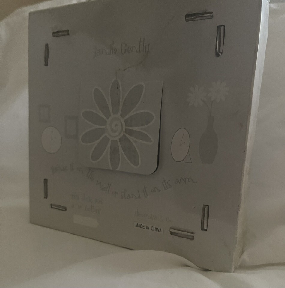 Alpha Chi Omega ZTA Glass & Metal Clock Alexandra & Co New Sealed | eBay