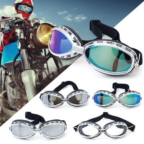 Vintage Eyewear Helmet Glasses Windproof Lenses Pilot Motorcycle ...