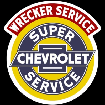 Chevrolet Super Wrecker Service Diecut Sign 28" Tall USA STEEL XL Size ...