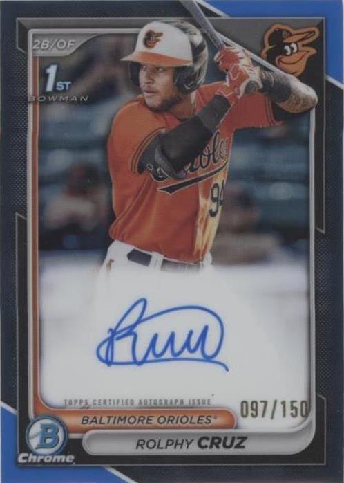 2024 Bowman - Chrome Prospect Autographs Rolphy Cruz #CPA-RC Blue ...