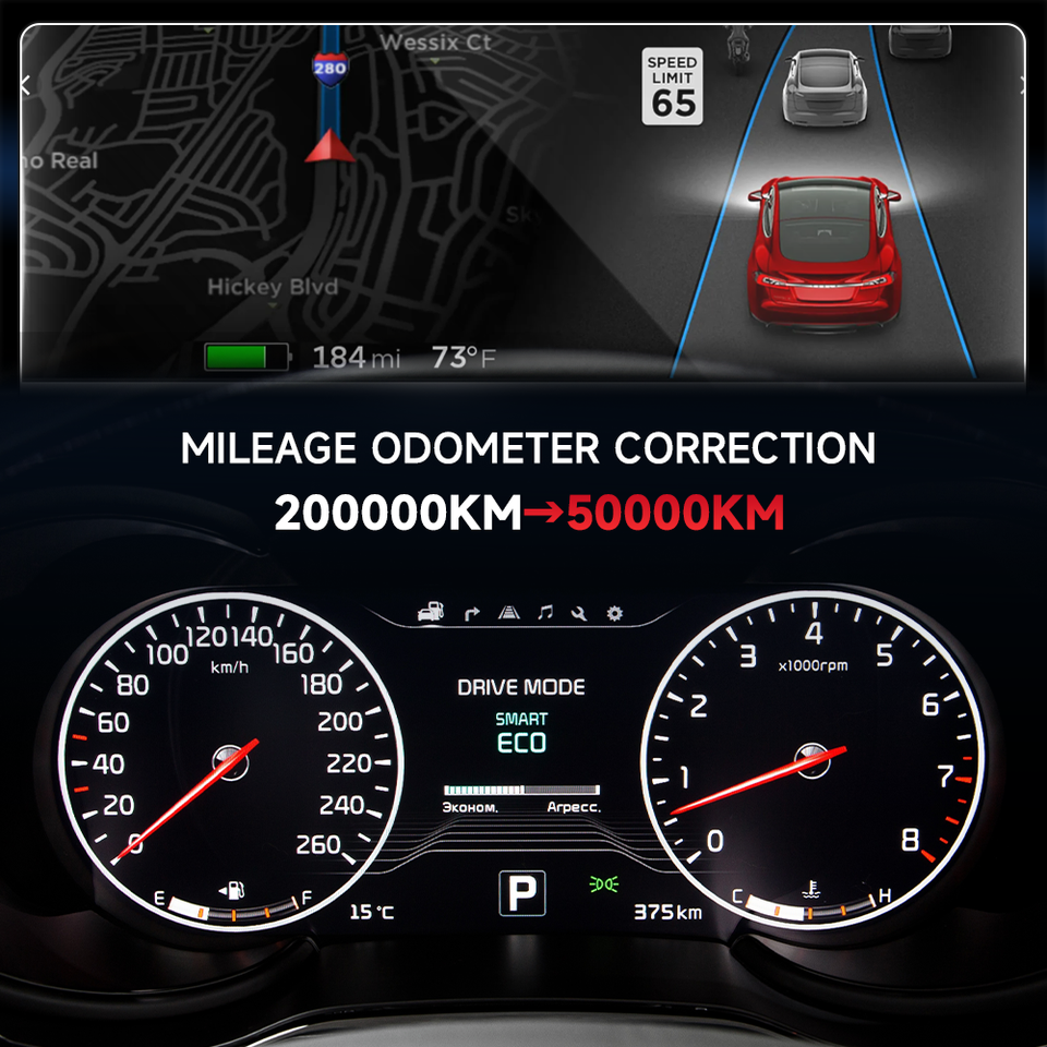 Car Mileage Odometer Correction Diagnostic Oil Scanner Tool OBD2 Code ...
