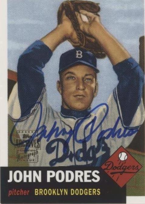 2001 Topps Archives - Autographs Johnny Podres #39 TAA (AU) for sale ...