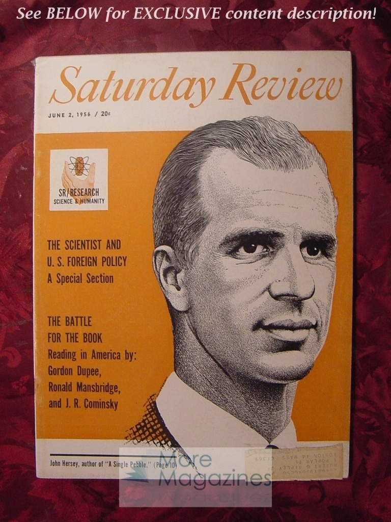 Saturday Review June 2 1956 JOHN HERSEY Alexander Marshack | eBay