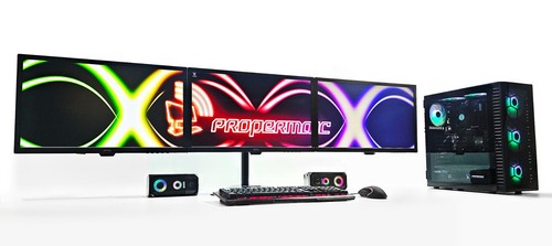 Windows 11 Gaming PC Bundle 3x22" 6-core CPU 512 SSD+1TB HDD 16GB DDR4 ...