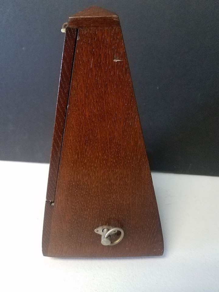 VINTAGE 50s-60s WITTNER METRONOME GERMANY KEY WIND MAHOGANY? WOOD CASE ...