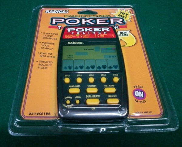 Radica Poker Trainer Electronic Hand Held Game Portable Travel 2316 ...