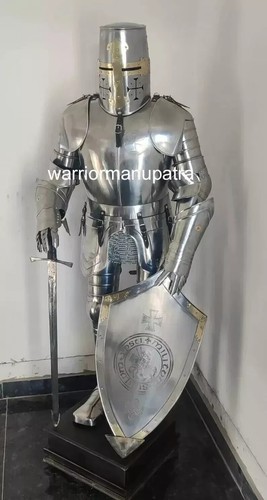 Medieval Wearable Knight Suit Of Armor Templar Combat Larp Full Body Of ...