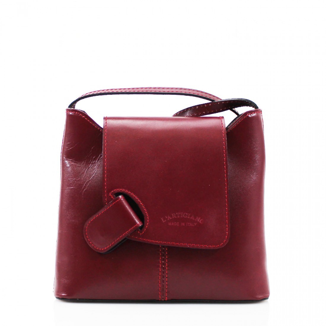 Ladies Vera Pelle Leather Square Flap Crossbody Bag Women Duo Tone ...