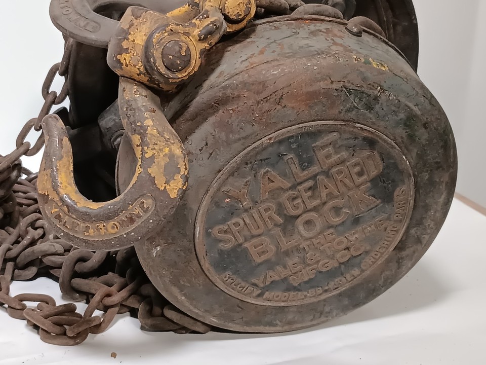 Yale & Towne Spur Geared Block Model BB Vintage Industrial Chain Hoist ...