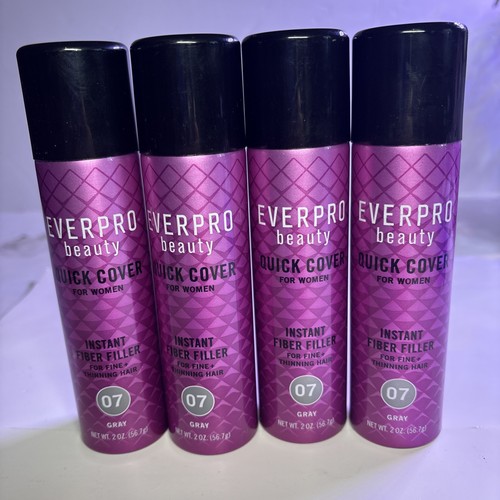 Everpro Quick Cover Women's Instant Hair Fiber Filler 07 Gray Four Pack ...