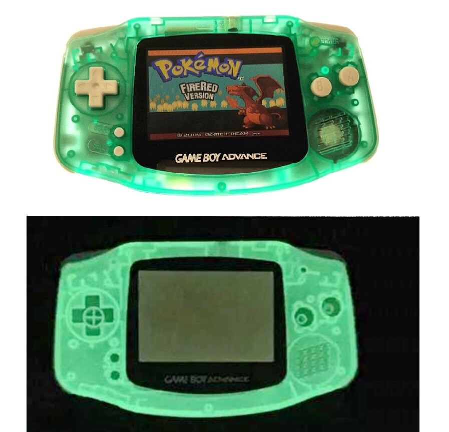 Luminous Clear Green AGS-101 Backlight Screen Game Boy Advance GBA game ...