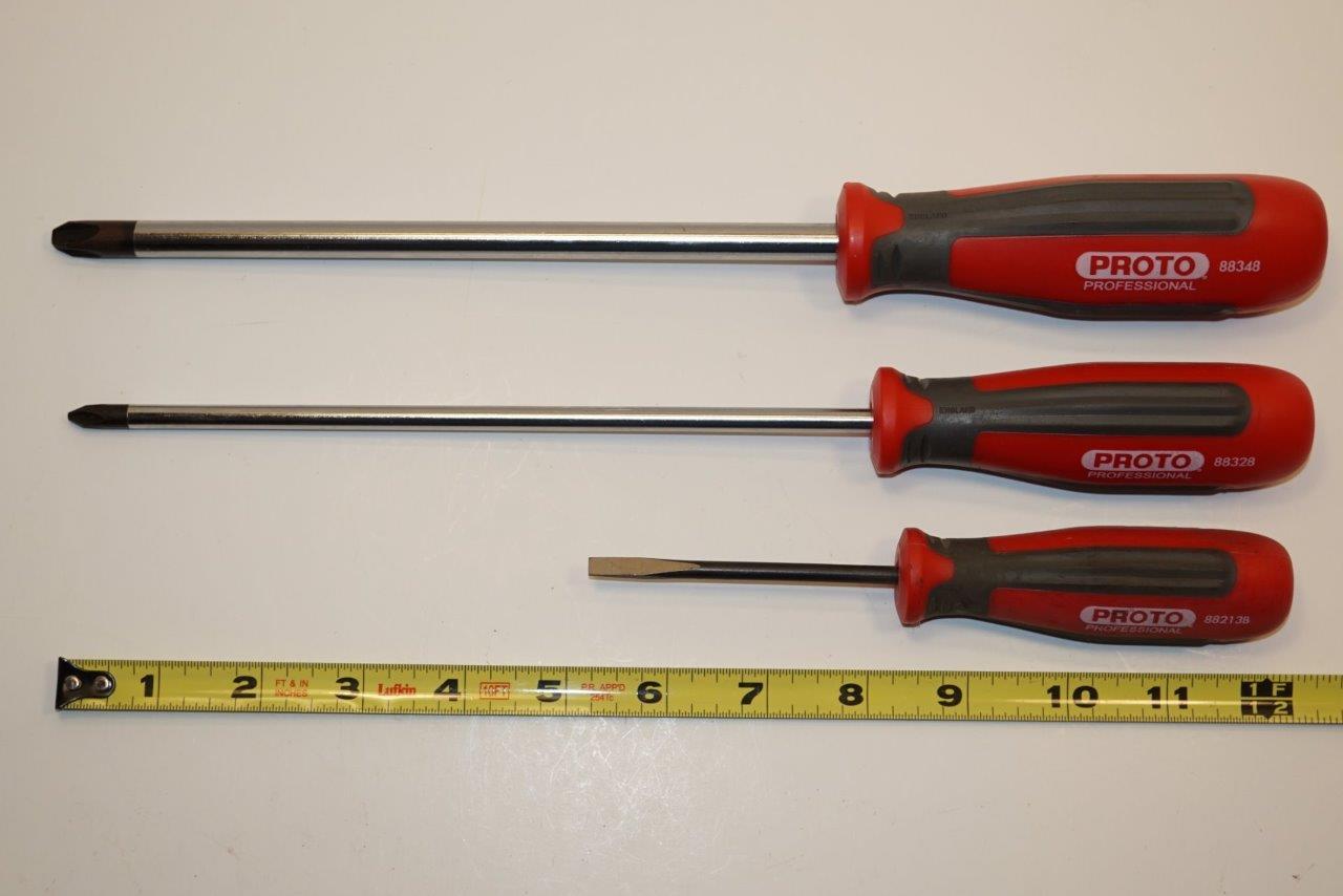 New Proto made in England Phillips (2) and Slotted (1) 3pcs Screwdriver ...
