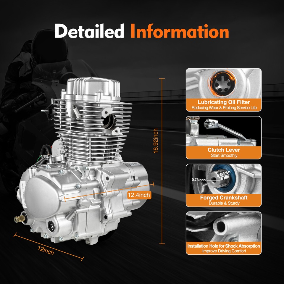 4 Stroke 250cc 200CC DIRT BIKE ATV Engine Motor & 5-Speed Transmission ...