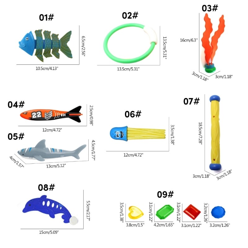 Summer Pool Diving Toy Fun Swimming Pool Game Toy Sinking Toy ...