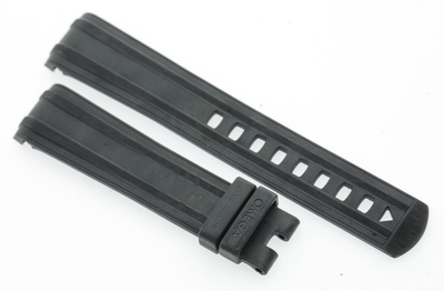 Genuine Omega Seamaster Black Rubber Deployment Watch Strap 20mm Lug | eBay