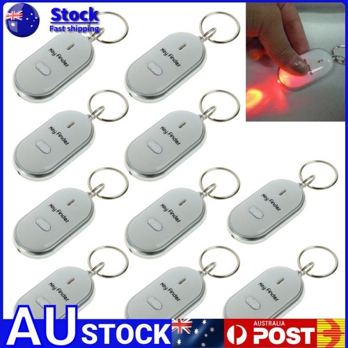 New White LED Light Keys Finder Lost Thing Locator Whistle Sound Sensor ...