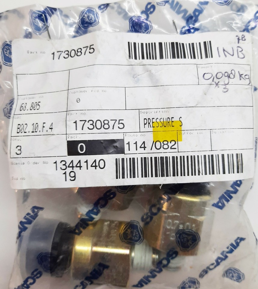 Scania 1730875 PRESSURE SWITCH - 3 PCS - New In Packet - 100% OEM | eBay