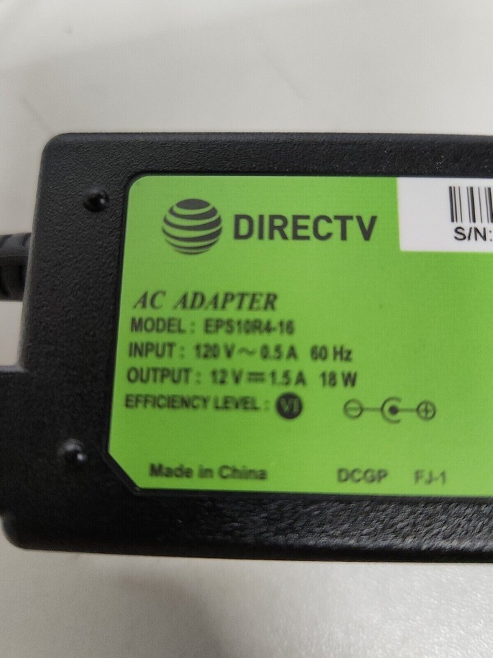 Genuine Directv AC Adapter Model EPS10R4-16,12V 1.5A,18W | eBay