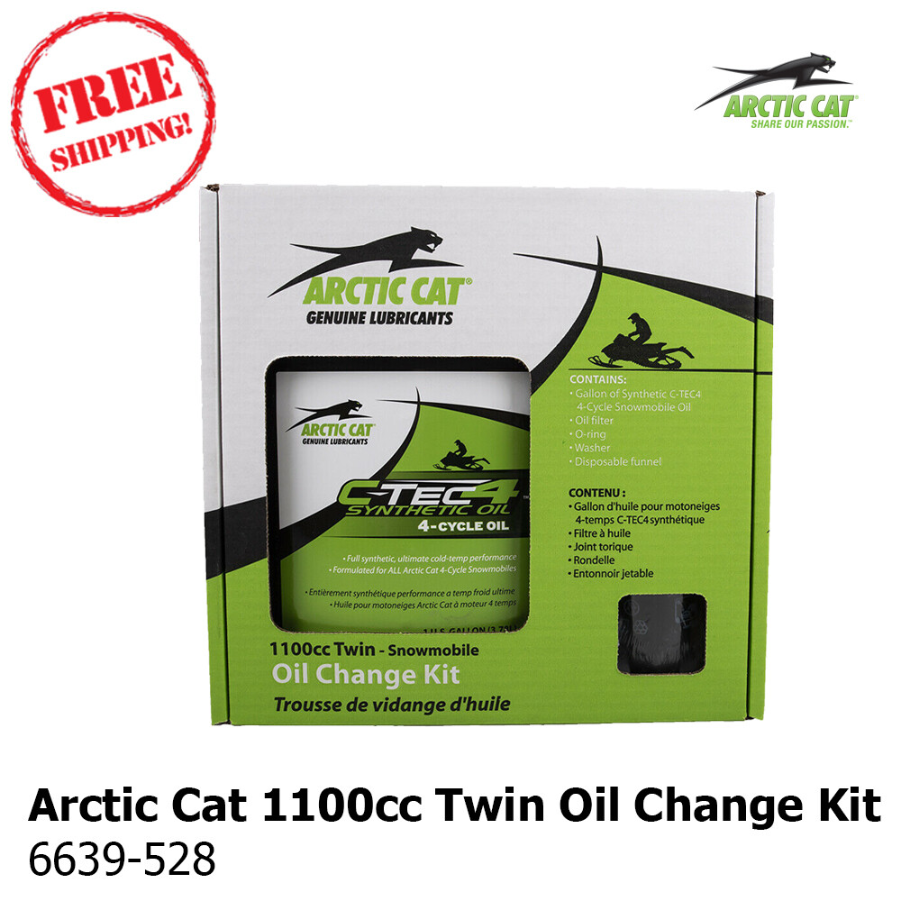 Arctic Cat 1100 5000 9000 Twin 4-Cycle Synthetic C-TEC4 Oil Change Kit ...