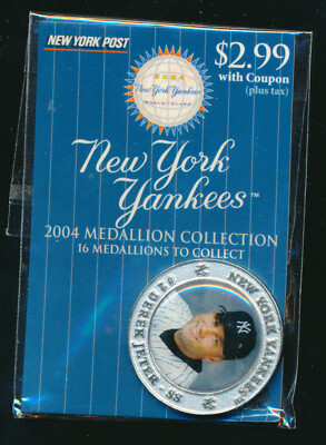 Derek Jeter New York Yankees Medallion Coin 2004 NY Post MLB Baseball ...