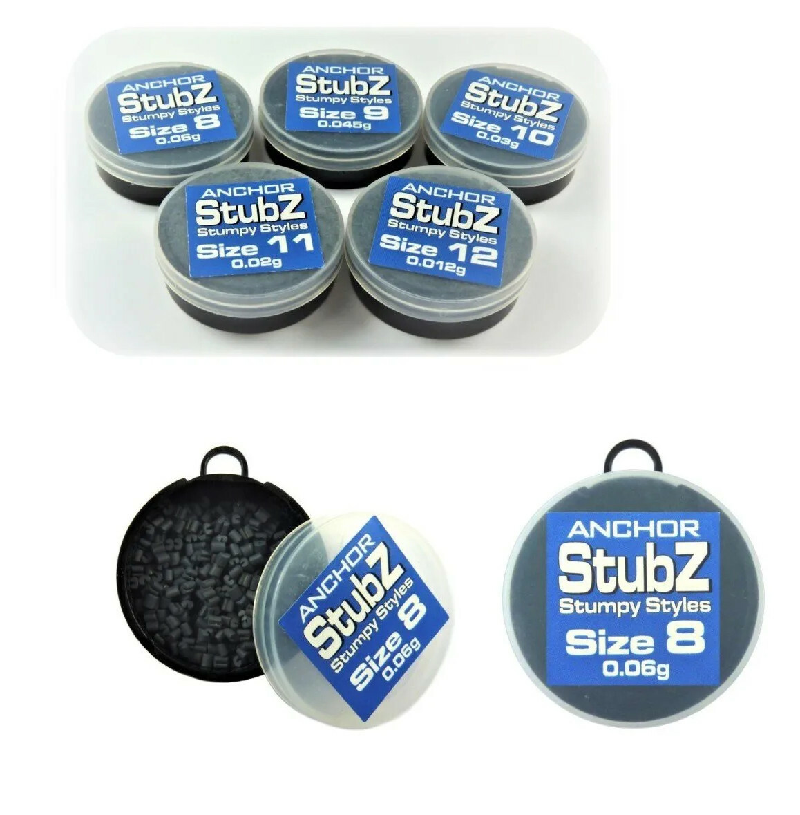 Anchor Stubz Stumpy Styles Natural Carp Fishing Lead Shot Wide Groove 8 ...