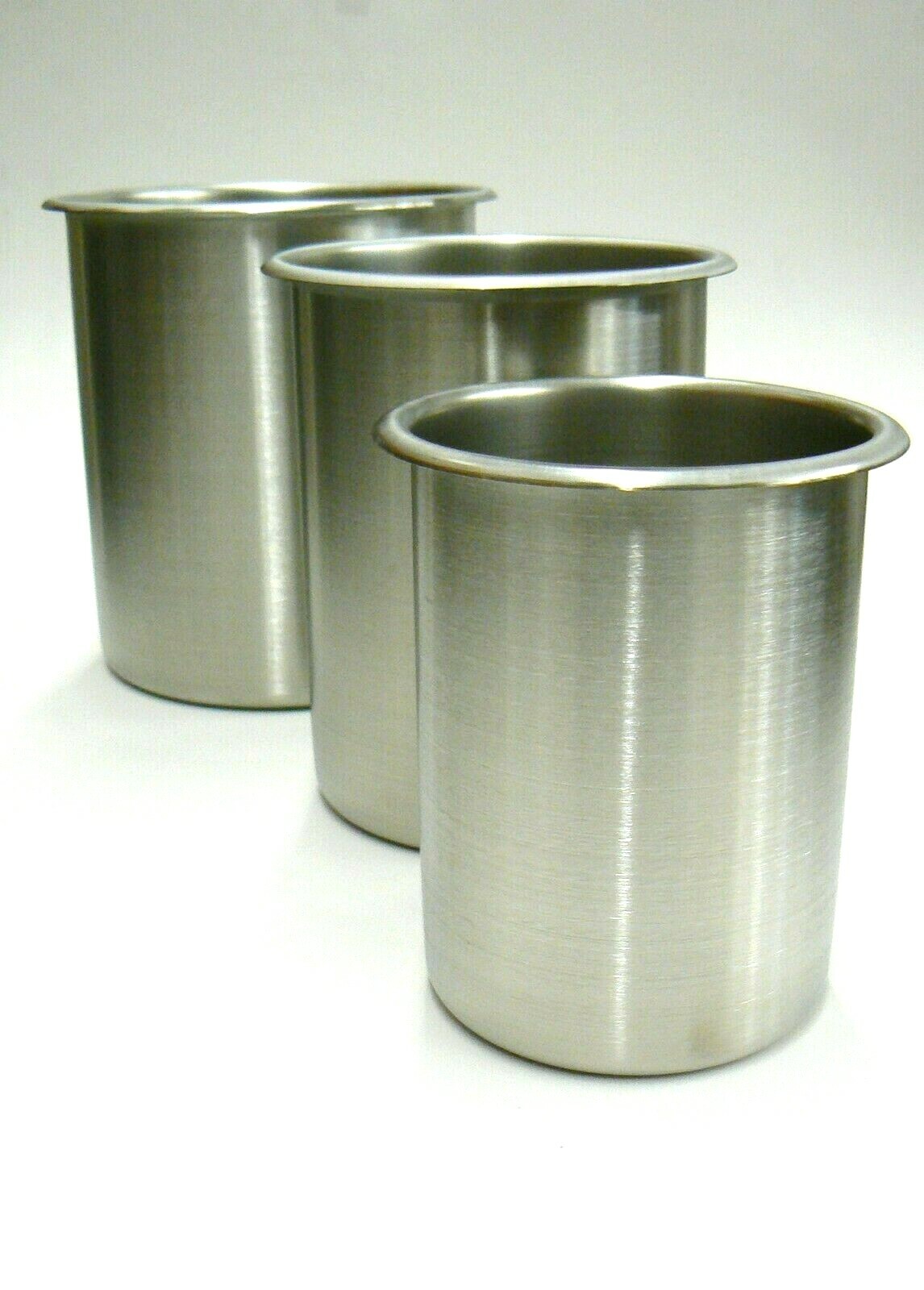 Stainless Bain Marie Pots Set 3 Sizes Stainless Steel Beakers ...