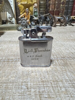 VINTAGE 1940s WWII RONSON STANDART US NAVY LIGHTER NAMED USS SMALL DD ...
