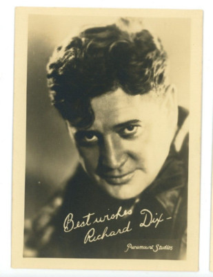 Vintage 5x7 Fan Photo w Pre Printed Signature Actor Richard Dix | eBay