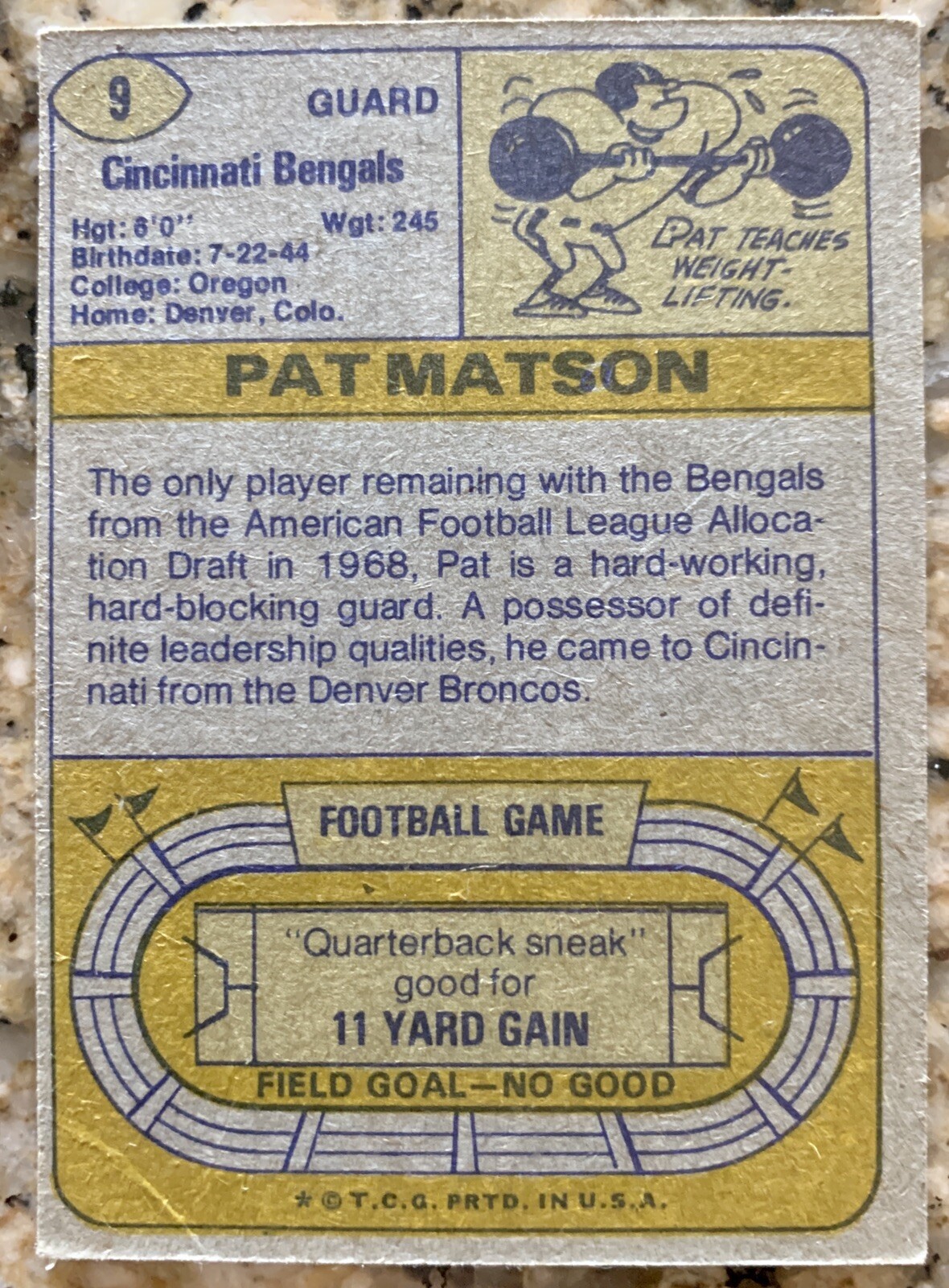 1974 Topps - #9 Pat Matson for sale online | eBay
