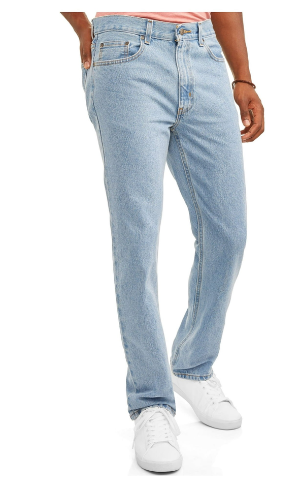 George Regular Fit Jeans Men's 36 x30 Stretch Stone Washed 5 Pockets ...