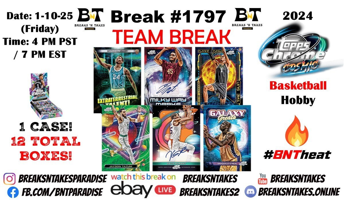 OKLAHOMA CITY THUNDER 2023-24 NBA Topps Cosmic Chrome CASE 12 BOX Break ...