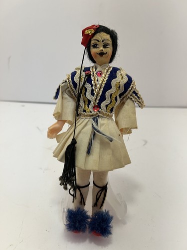 Vintage GREECE Nationality Doll GREEK Traditional Figurine Kitsch 1960s ...