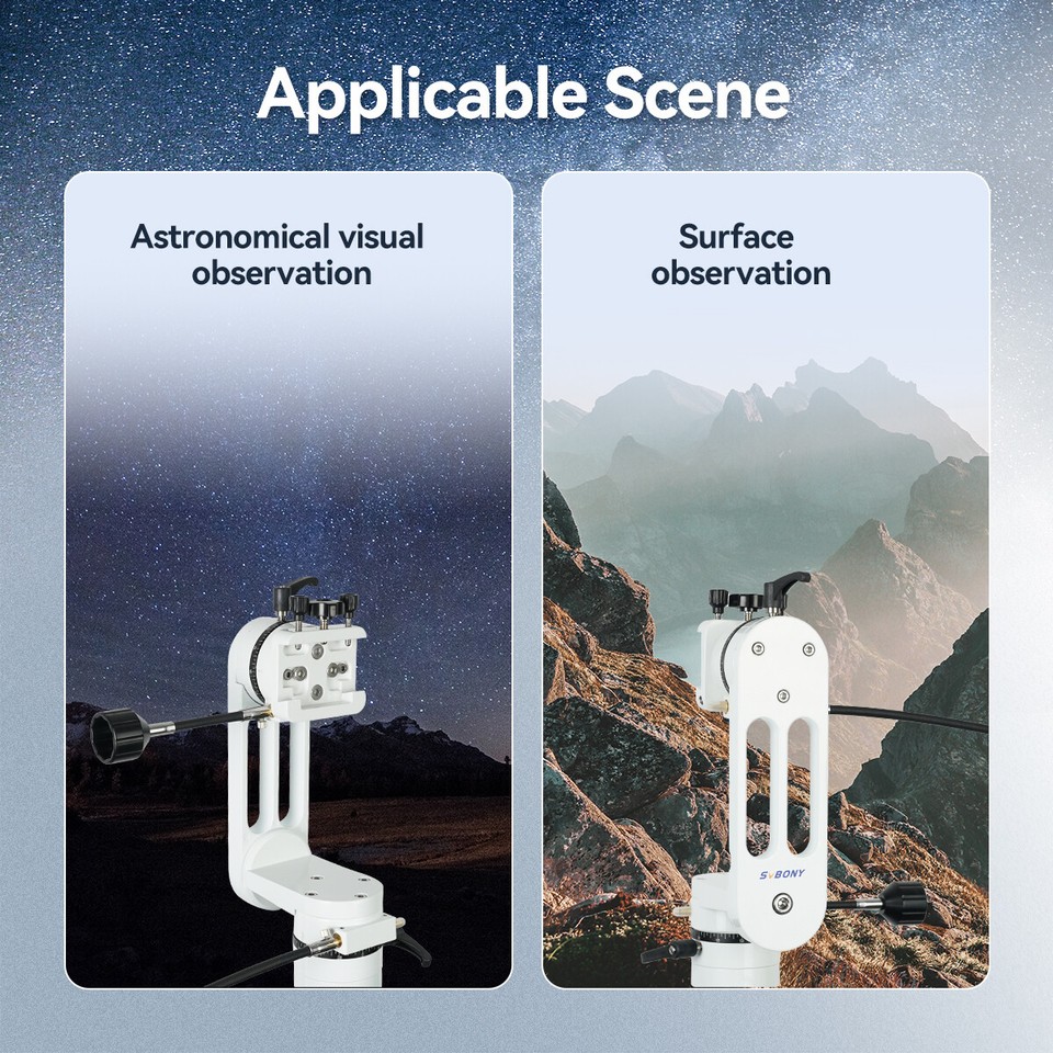 SVBONY SV225 Telescope Mount 360° Adjustable Angle Alt-Azimuth Visual ...