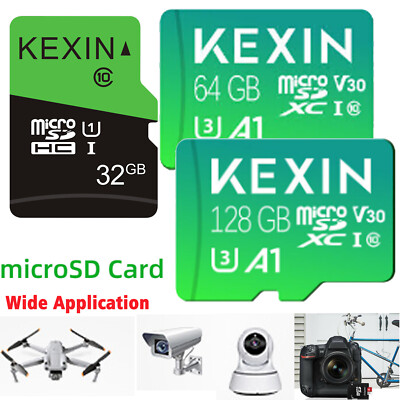 LOT 1-10x 32GB 64GB 128GB Micro SD TF Card Class 10 Flash Memory ...