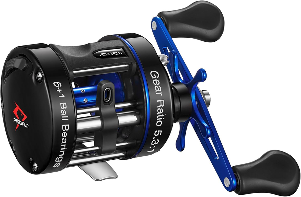 Chaos XS Baitcasting Fishing Reel, Reinforced Metal Body round ...