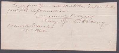 DANIEL RUGGLES - AUTOGRAPH NOTE SIGNED 03/13/1862 | eBay