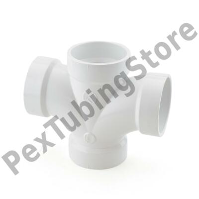 2" PVC DWV Double Sanitary Tee | eBay