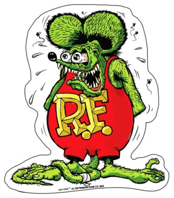 Rat Fink Sticker 4" Tall Hot Rod Big Daddy Ed Roth Licensed sticker ...