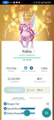 Pokemon Trade Go -- Shiny Origin Forme Palkia level 50 + 3 moves ...
