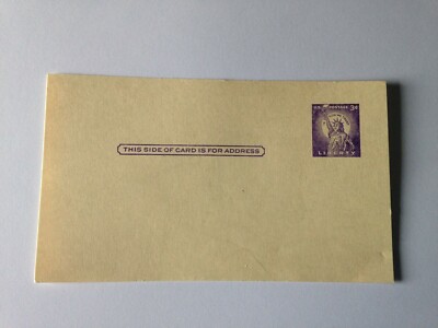 US 3 Cent Statue of Liberty UNUSED Post Card PRISTINE condition | eBay